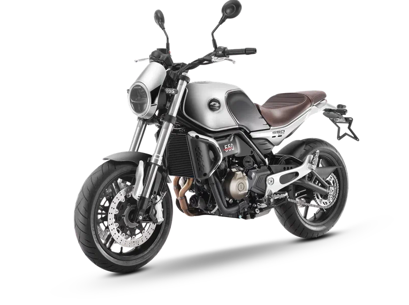 Мотоцикл QJMOTOR SRV 550 серебристый